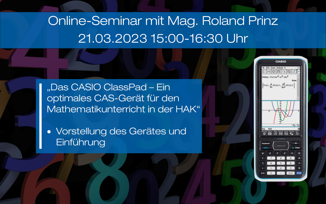 Webinar „das Casio Classpad Ein Optimales Cas Gerät Für Den